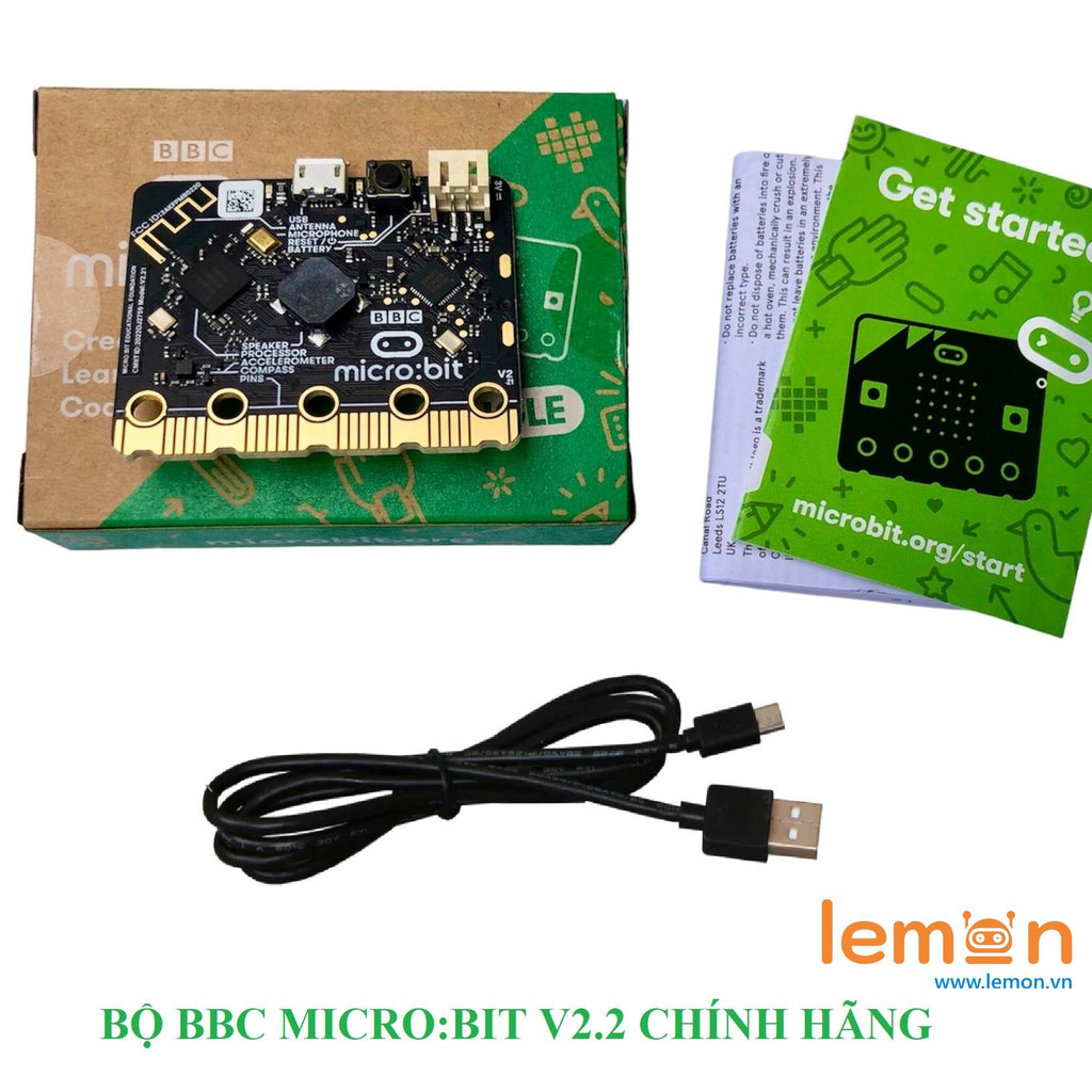 [Xuất VAT] Mạch BBC Micro:bit V2.2 - Kit Học Lập Trình STEM Microbit C – Lemon Robotics