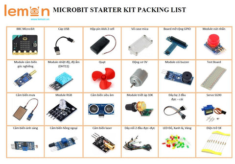 Bộ Học Tập Lập Trình BBC Microbit Kèm Tài Liệu - Micro:bit Starter Kit ...